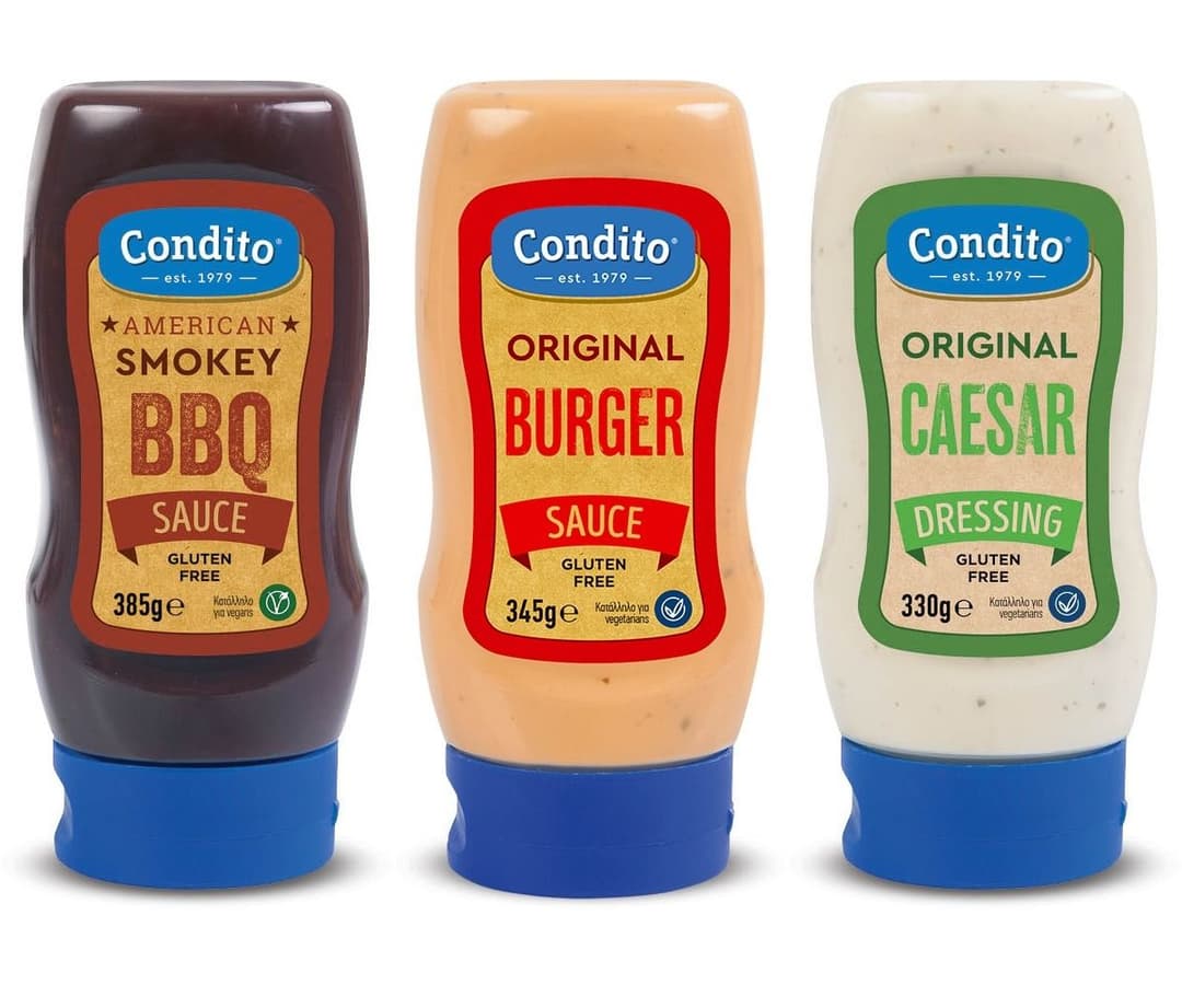 Condito BBQ Sauce 385gr / Burger Sauce 345gr & Caesar Dressing 330gr ...